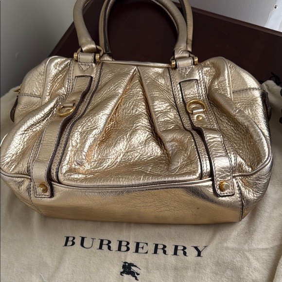 Burberry | Bags | Burberry Gold Womens Bag | Poshmark